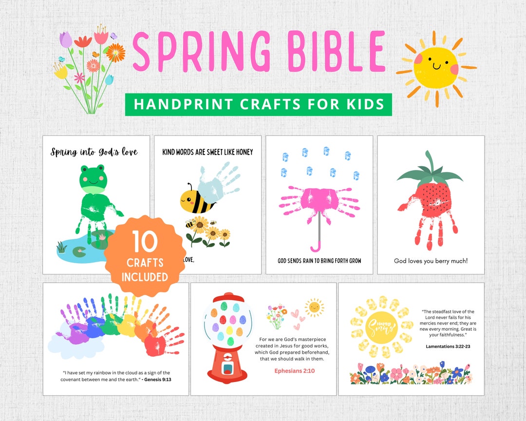 Spring Bible Handprint Craft | Spring Craft for Kids | Spring Handprint ...