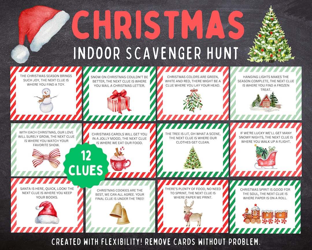 Christmas Scavenger Hunt | Christmas Games for Families | Christmas ...