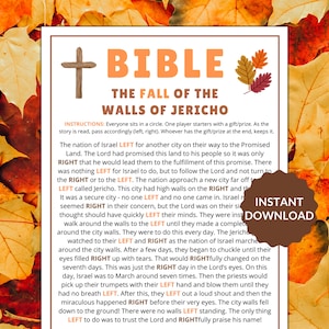 Fall Bible Game: Walls of Jericho Story (digital Download) - Etsy