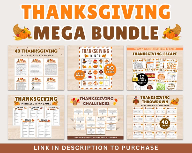 Thanksgiving Escape Room: A Fun Group Thanksgiving Game (printable) - Etsy