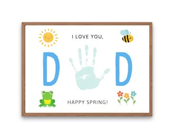 April Showers Handprint Art, Spring Handprint Art Craft | Printable ...