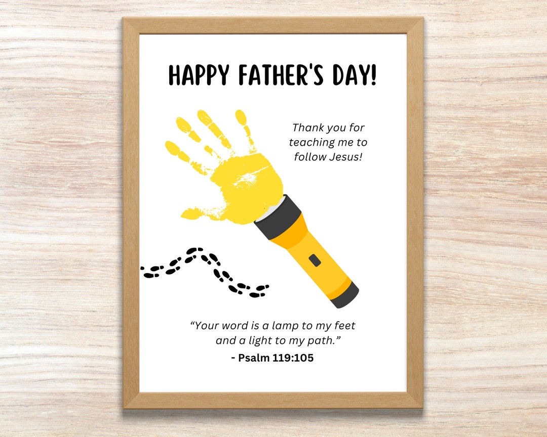 Father's Day Bible Craft | Father's Day Handprint Craft | Father's Day ...