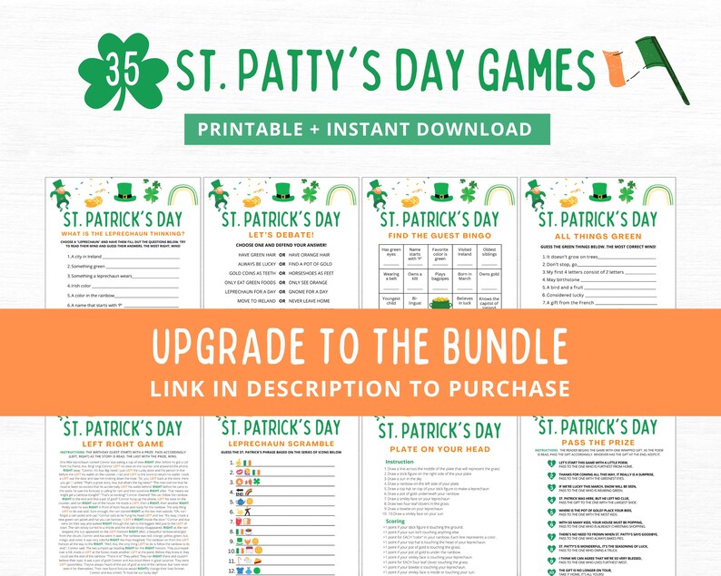 St. Patrick's Left Right Game Pass the Prize St Patrick's Day Games St ...
