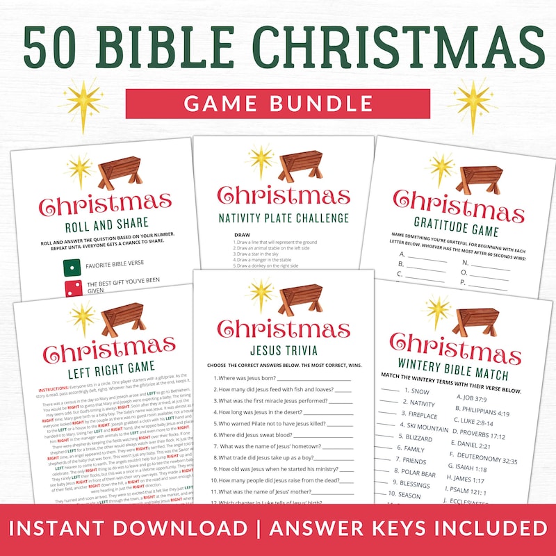 Christmas Games Church Party - Etsy