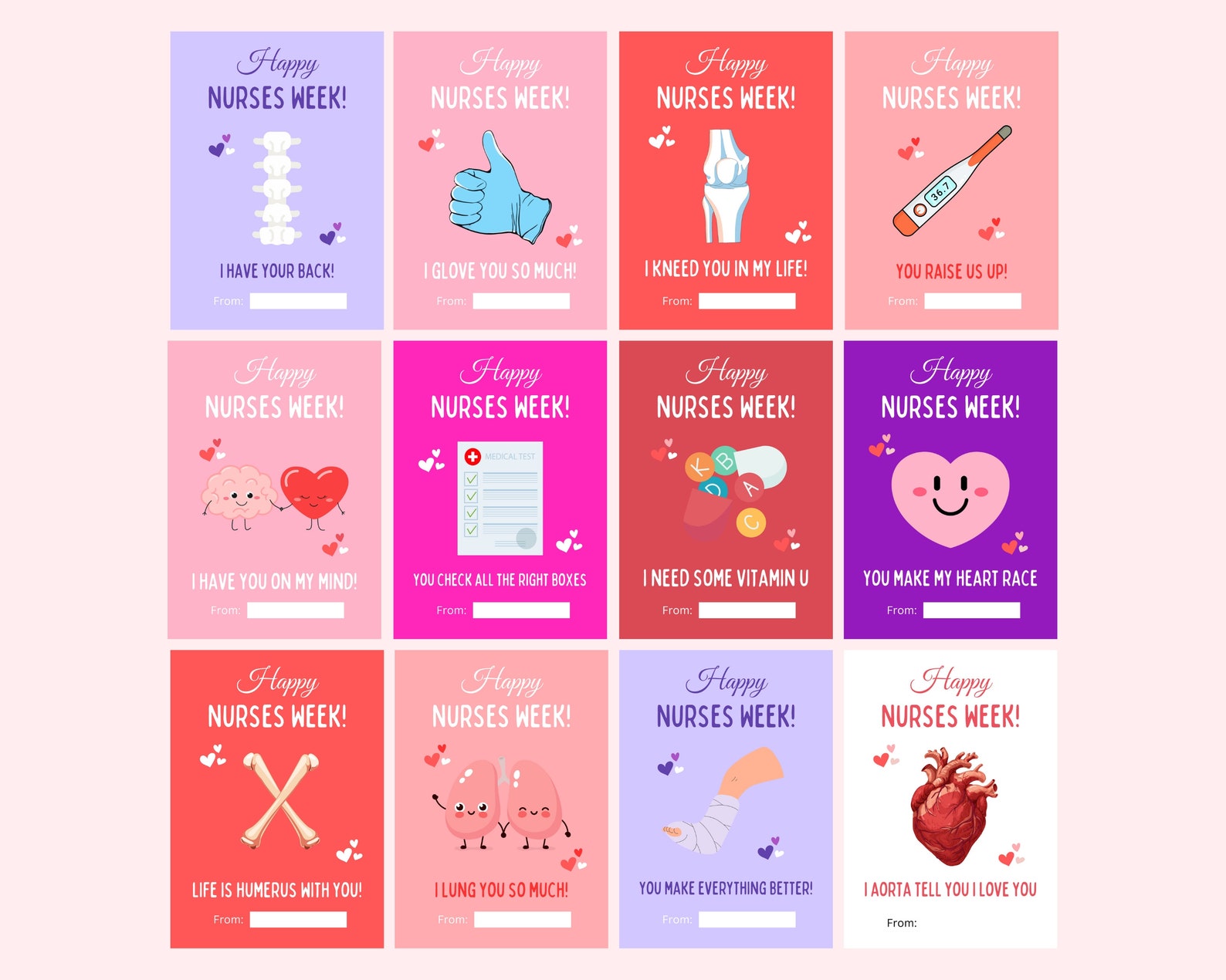 Nurse Appreciation Cards Nurses Week Gifts Nurses Week Tags Nurse ...
