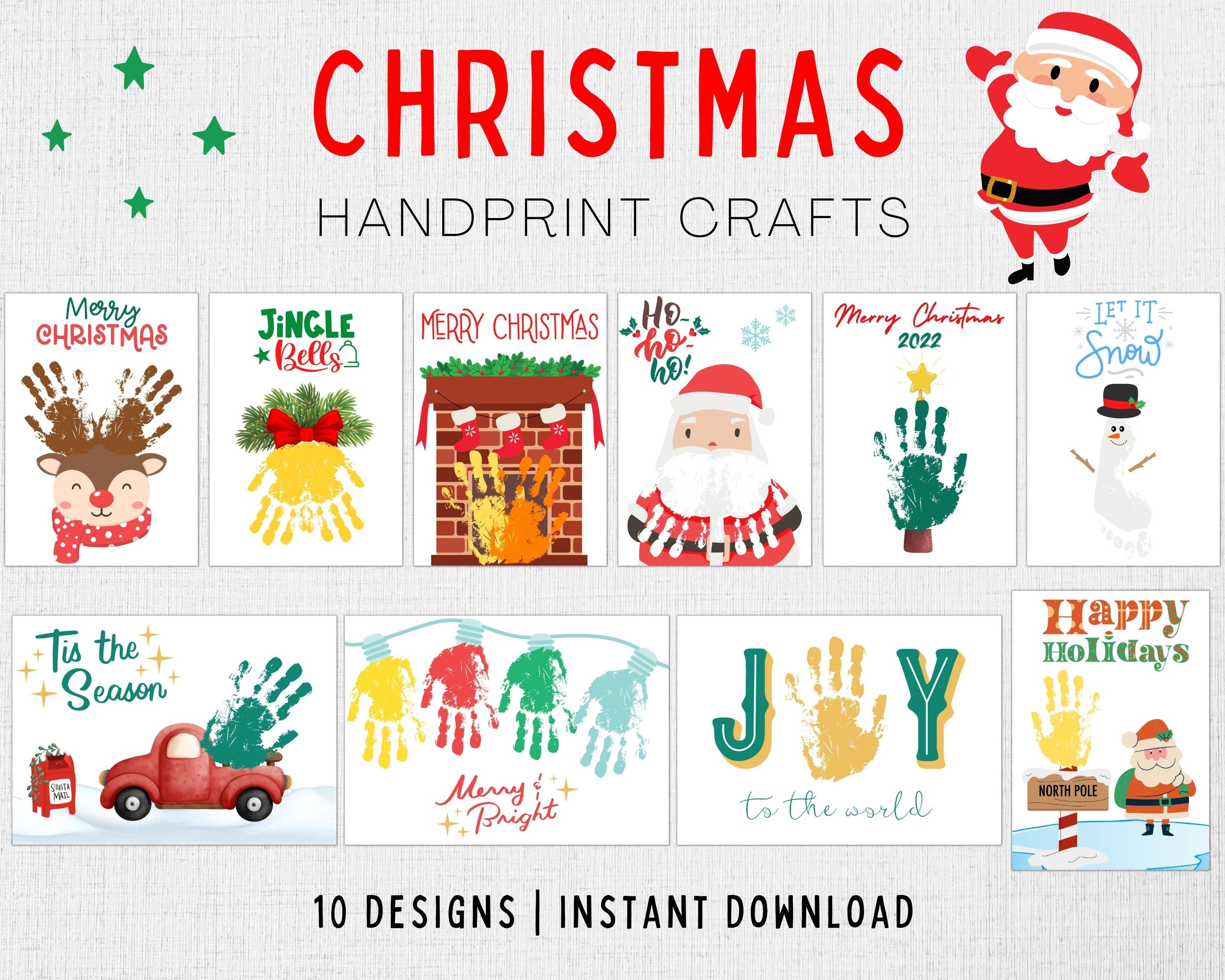 Holiday Handprint Craft Bundle Christmas Winter New Years - Etsy