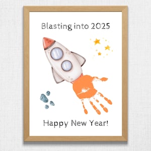 2025 New Years Handprint Art New Years Craft for Kids New Years ...