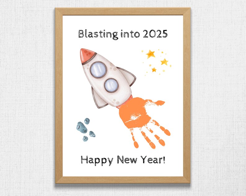 2025 New Years Handprint Rocket Craft: Keepsake Art (printable) - Etsy