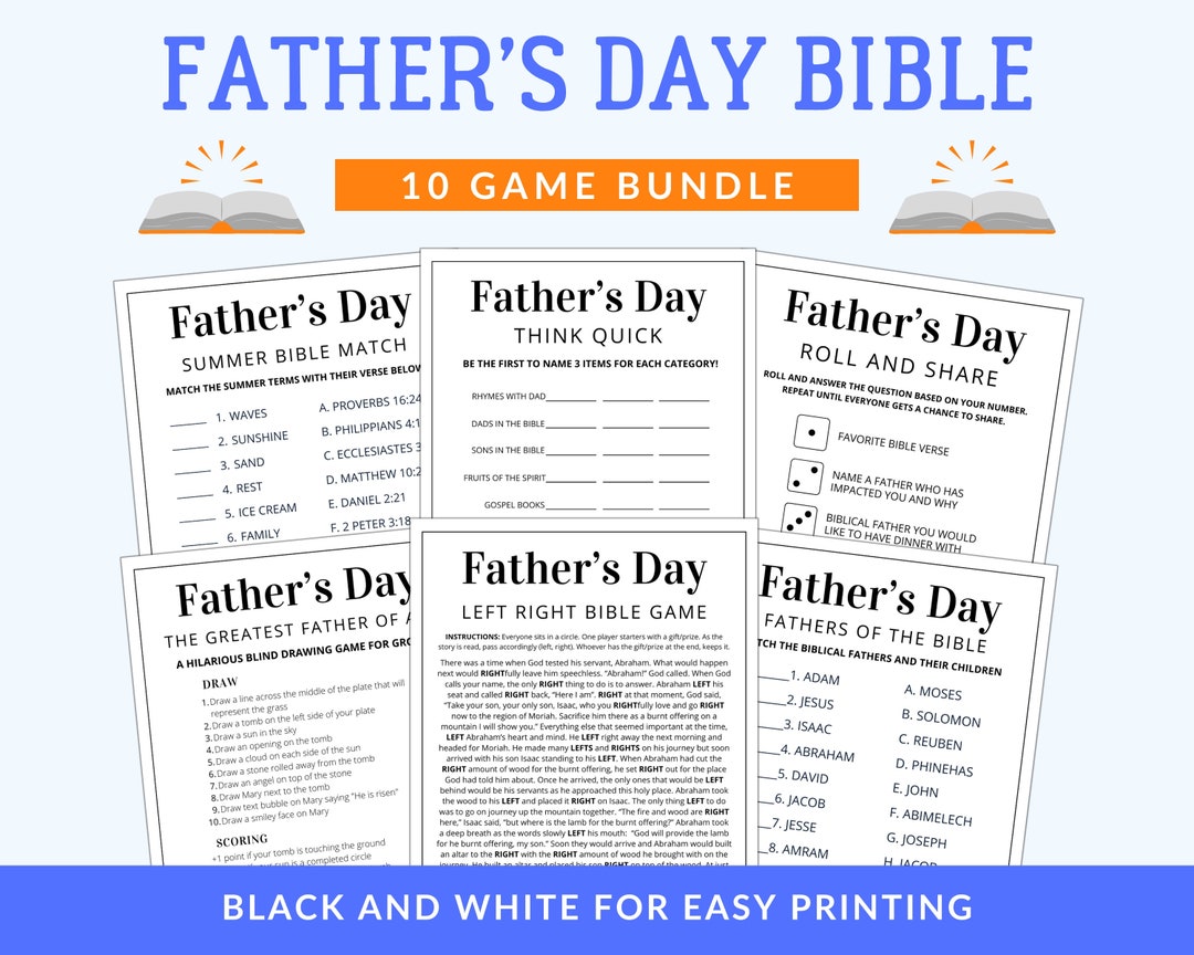 Father's Day Bible Games | Father's Day Games | Bible Games | Christian ...
