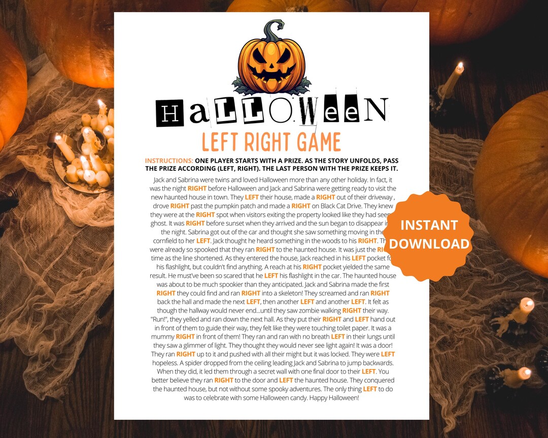 Left Right Halloween | Left Right Game | Pass the Gift Halloween ...