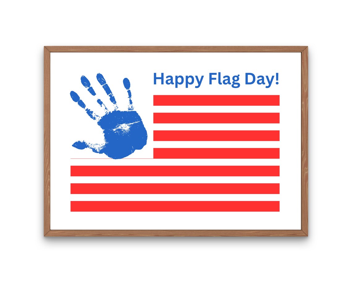 Flag Day Handprint Craft | Patriotic Kids Activity (printable) - Etsy UK