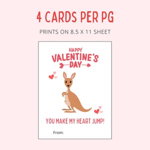 Funny Animal Valentines Cards | Kids Classroom Valentine's (digital ...