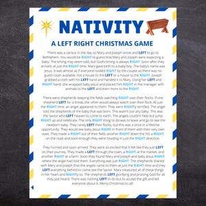 Nativity Left Right Story Christmas Bible Left Right Game Christmas ...