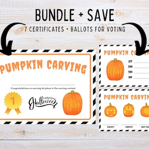 Pumpkin Carving Ballots | Pumpkin Carving Voting Cards | Pumpkin ...