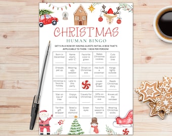 Christmas Find Someone Who Party Game Printable Find the - Etsy