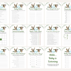 Mallard Duck Baby Shower Games | Duck Baby Shower | Hunting Baby Shower ...