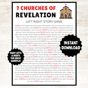 Bible Left Right Game | Revelation Bible Game | 7 Churches of ...