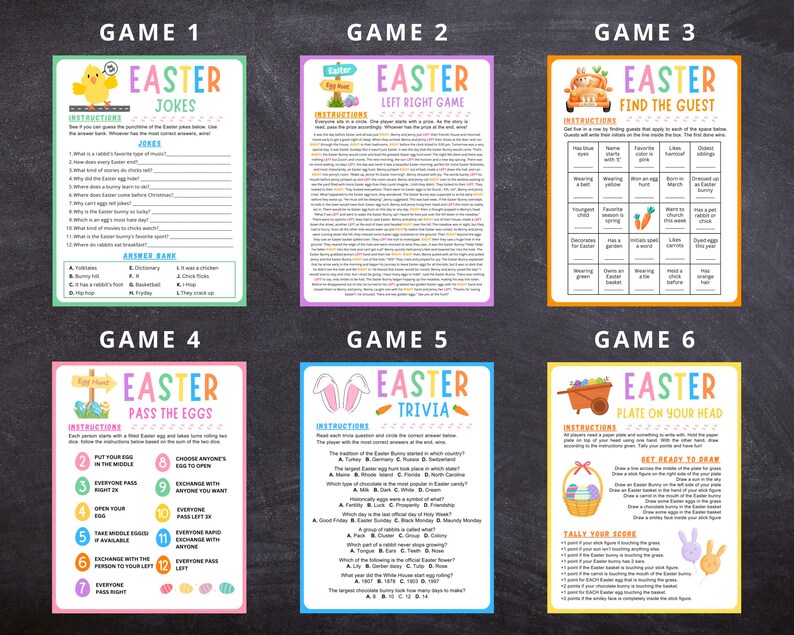 50 Easter Games Bundle | Printable Party Games (digital Download) - Etsy