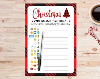 Christmas Carol Emoji Pictionary - Etsy