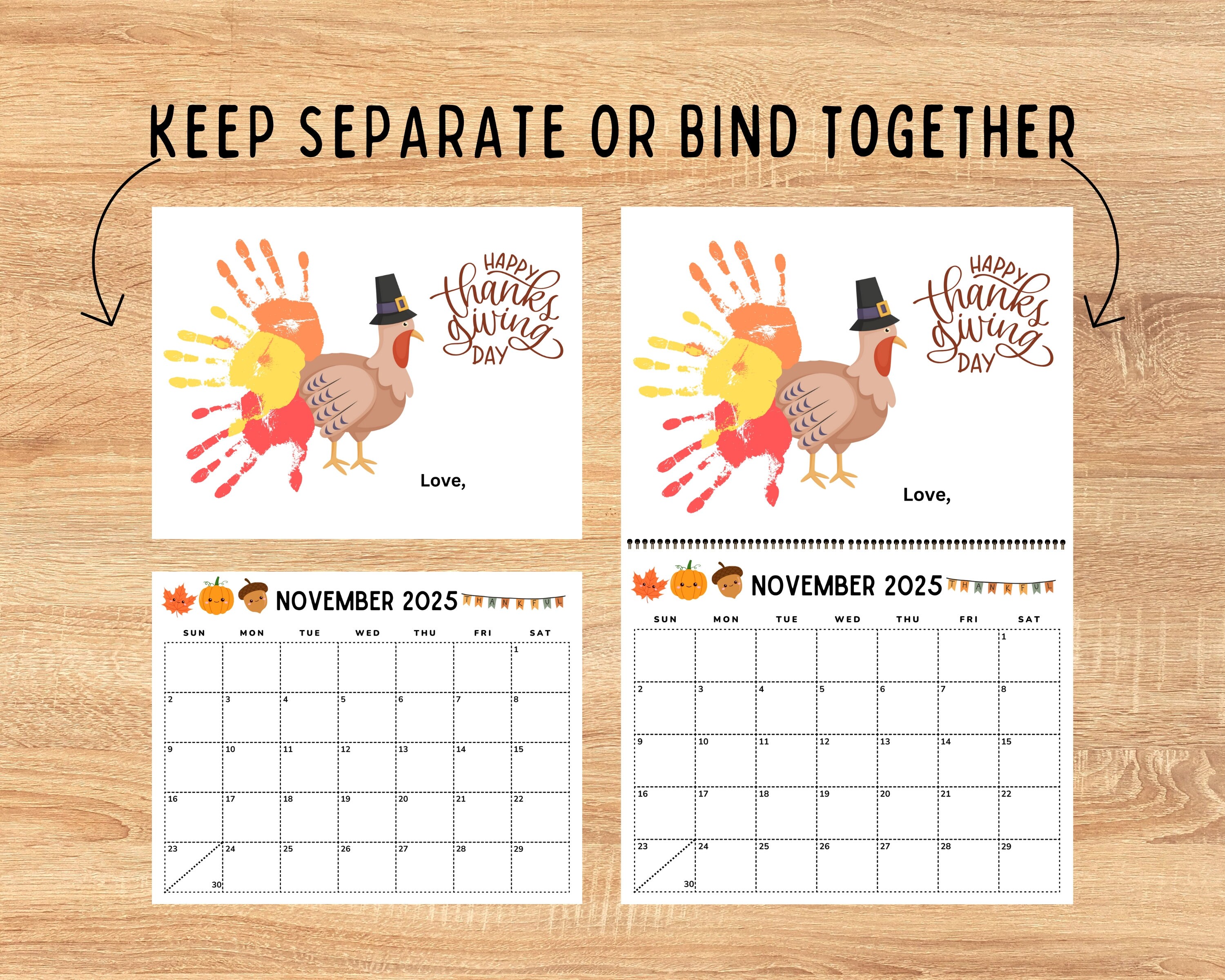 2025 Handprint Art Calendar | Kids Craft, Keepsake (digital Download ...