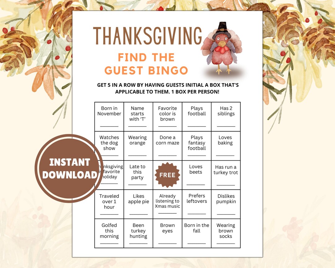 Find the Guest Thanksgiving | Thanksgiving Games | Thanksgiving Games ...