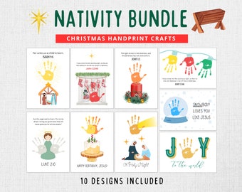 Christmas Handprint Art Christmas Handprint Crafts (Instant Download ...