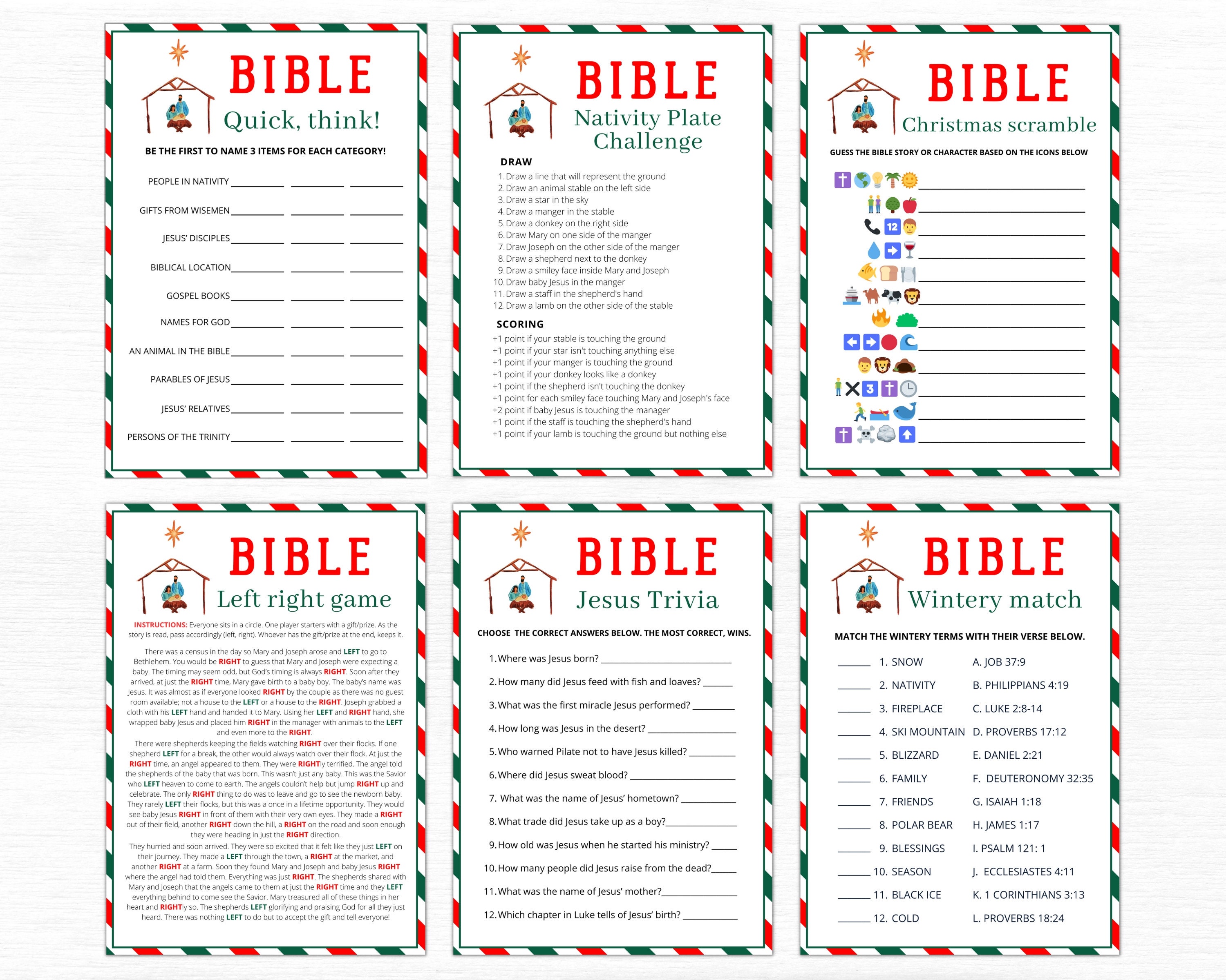 Church Christmas Party Games | Christmas Bible Games | Nativity Games ...