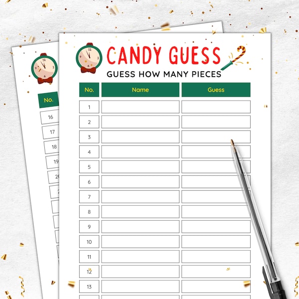 Candy Guess Game - Etsy