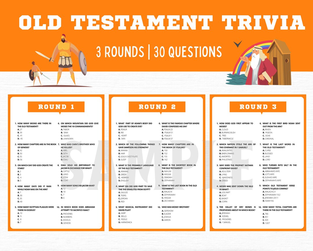 Old Testament Trivia | Bible Trivia | Bible Trivia Game | Bible Games ...