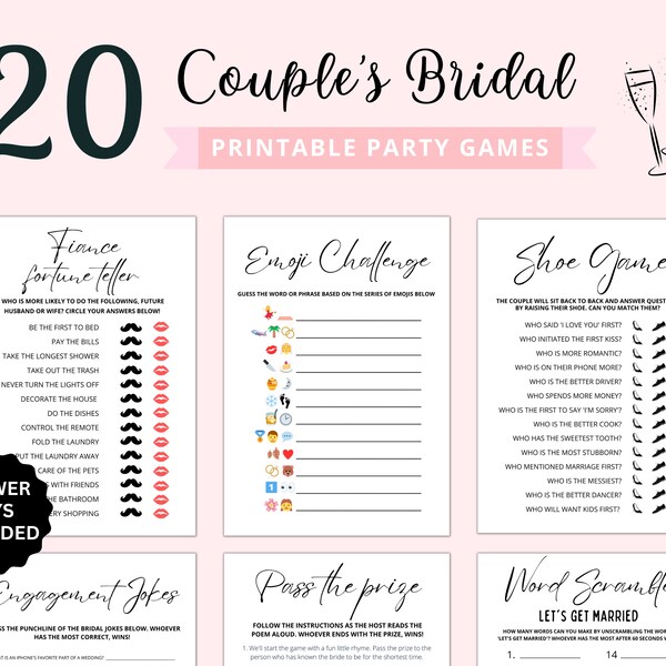 Couples Shower Games - Etsy