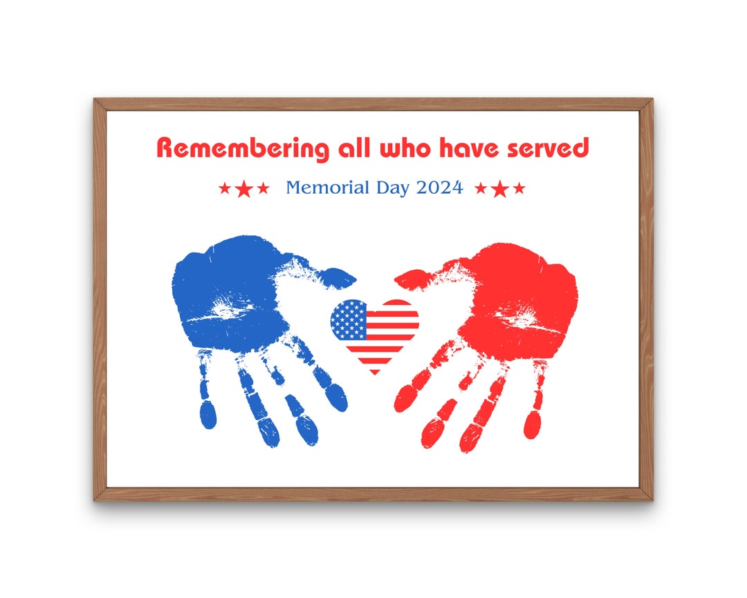 Memorial Day Craft Memorial Day Handprint Craft Memorial Day for Kids ...