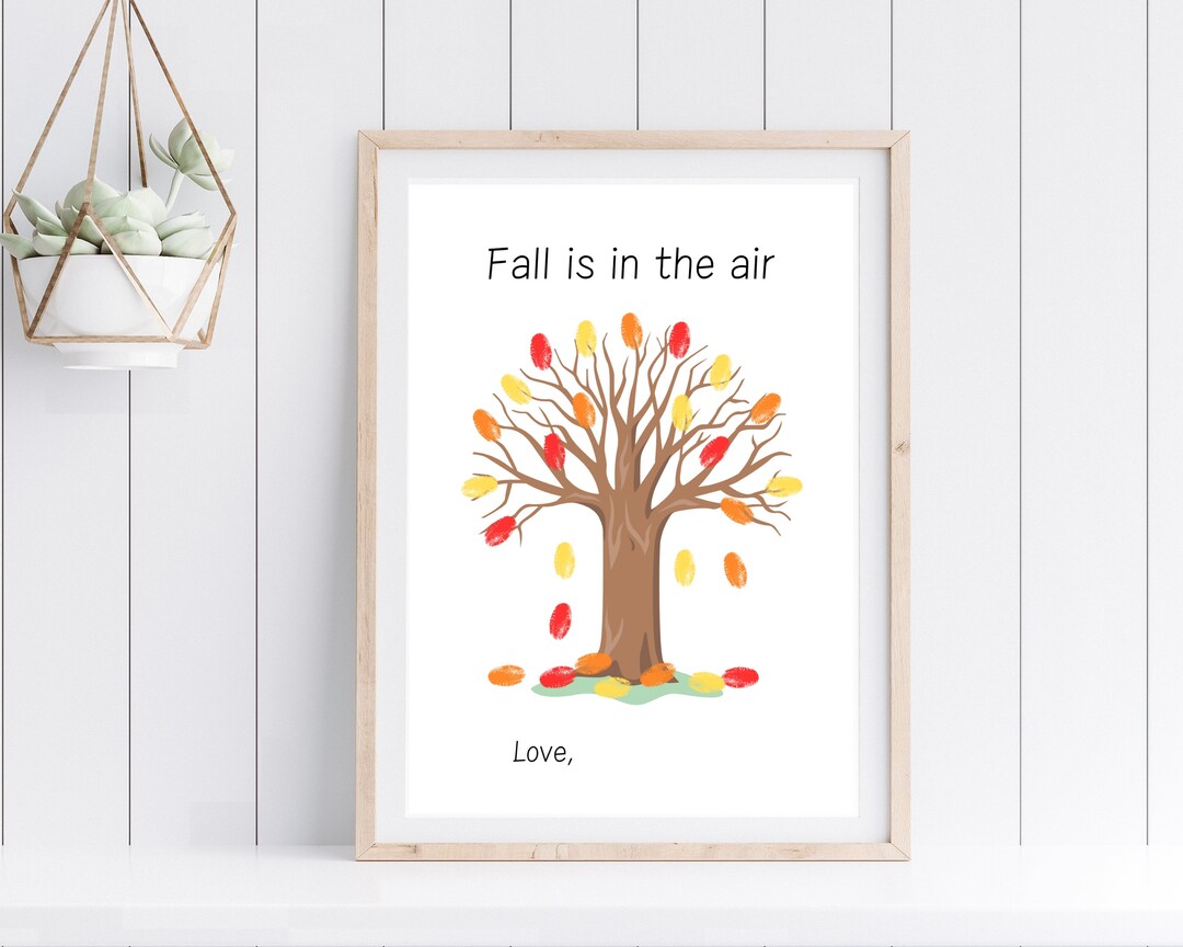 Fall Fingerprint Tree Art: Keepsake Craft for Kids (digital Download ...
