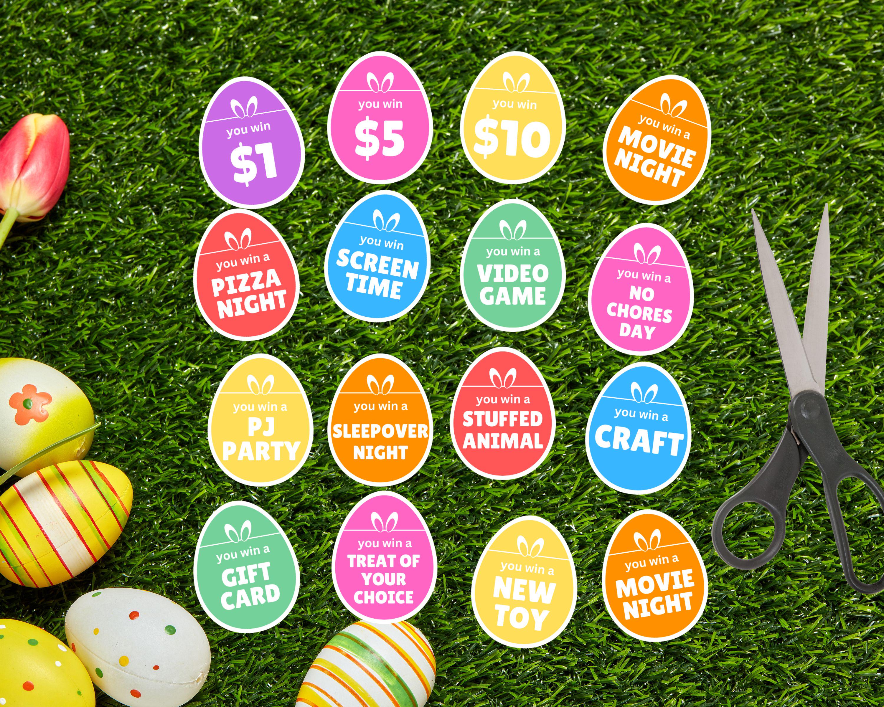 Printable Easter Egg Hunt Tokens: Prize Coupons (digital Download) - Etsy
