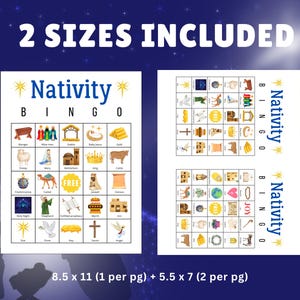 Nativity Bingo Nativity Game Christian Christmas Game Christmas Bible ...