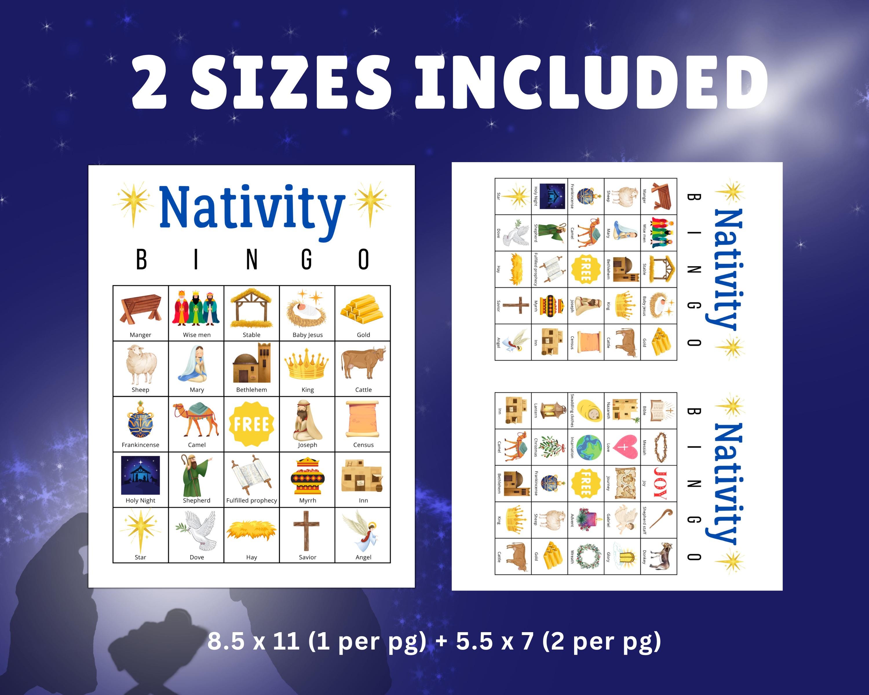Nativity Bingo Game: 40 Cards, Christmas Bible Game (printable) - Etsy