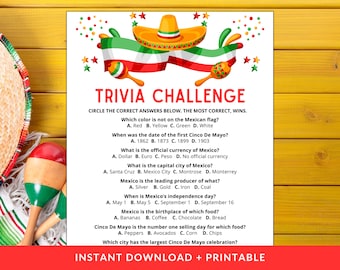 Cinco De Mayo Bundle | Cinco De Mayo Trivia Party Game | Cinco De Mayo ...