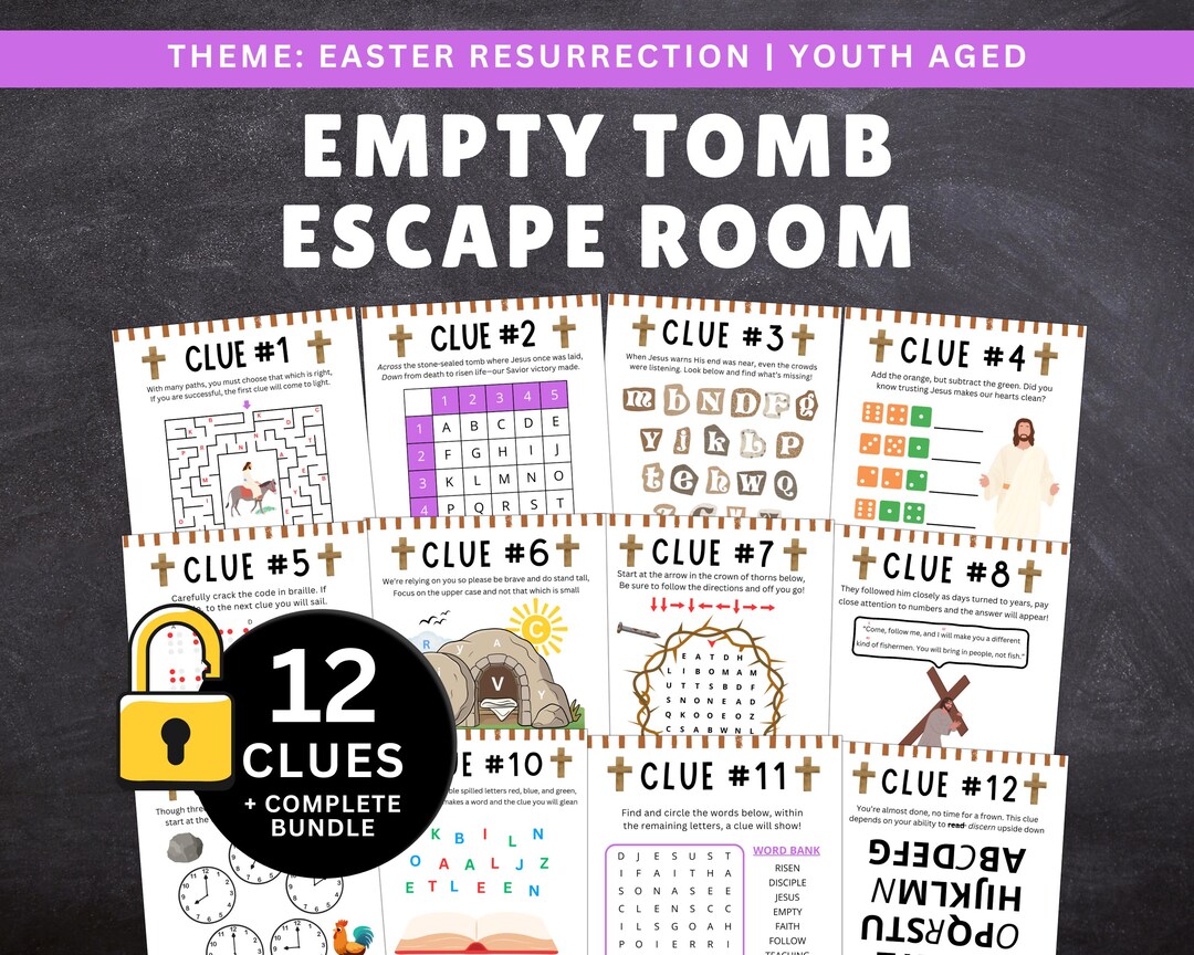 Easter Bible Escape Room: A Christian Easter Group Game (printable) - Etsy