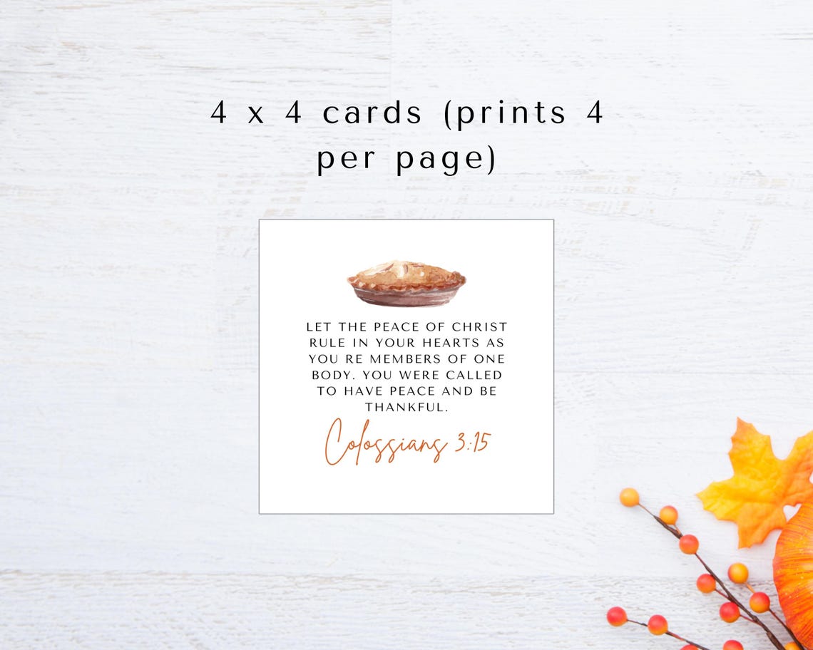 Thanksgiving Bible Verse Cards | 30 Days of Gratitude (digital Download ...