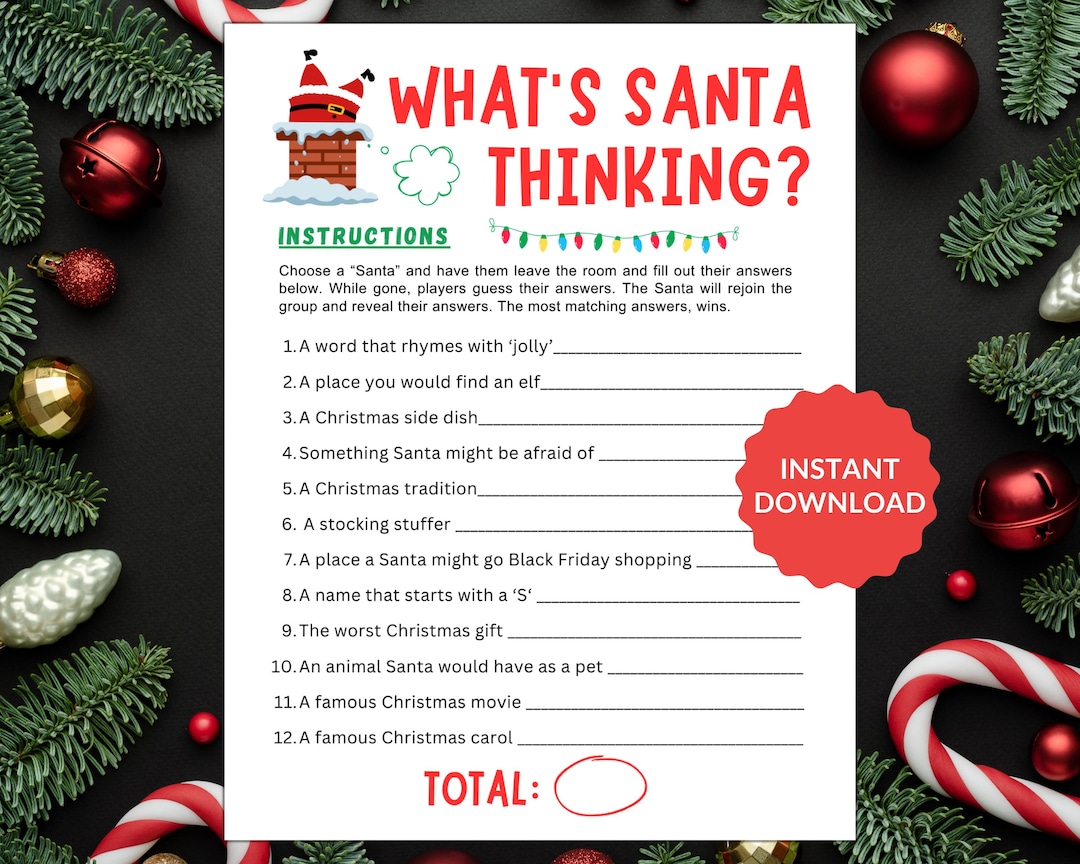 What's Santa Thinking? | Funny Christmas Game | Hilarious Christmas ...