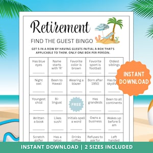 Retirement Bingo | Fun Retirement Game | Retirement Party Game ...