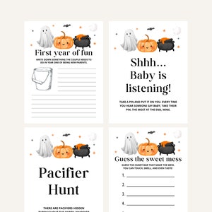 Halloween Baby Shower Games | Little Boo Baby Shower Games | Pumpkin ...