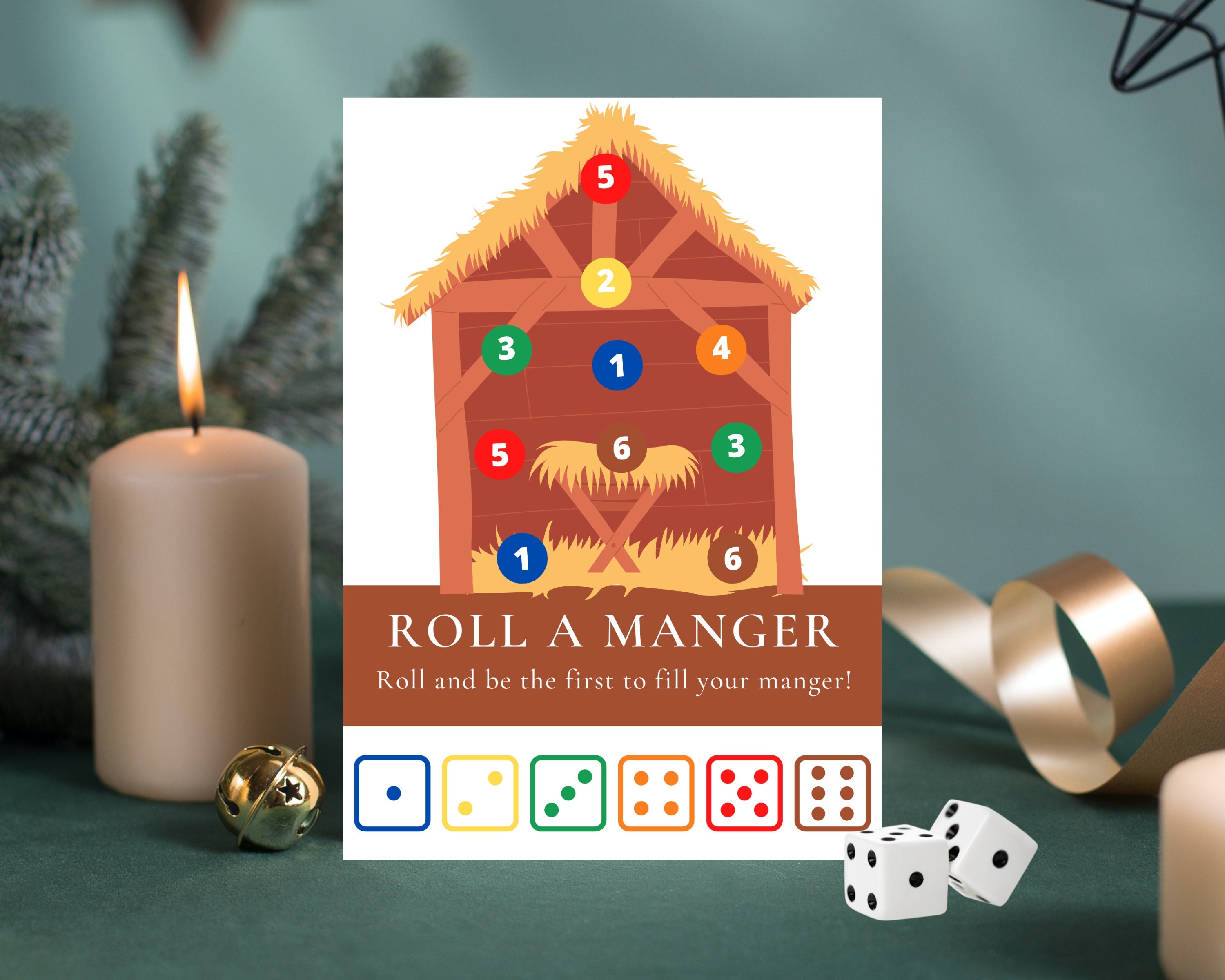Roll a Manger Nativity Game | Christian Christmas (digital Download) - Etsy