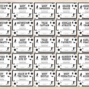 Men's Soccer Awards | Editable Certificates, Banquet Ceremony ...