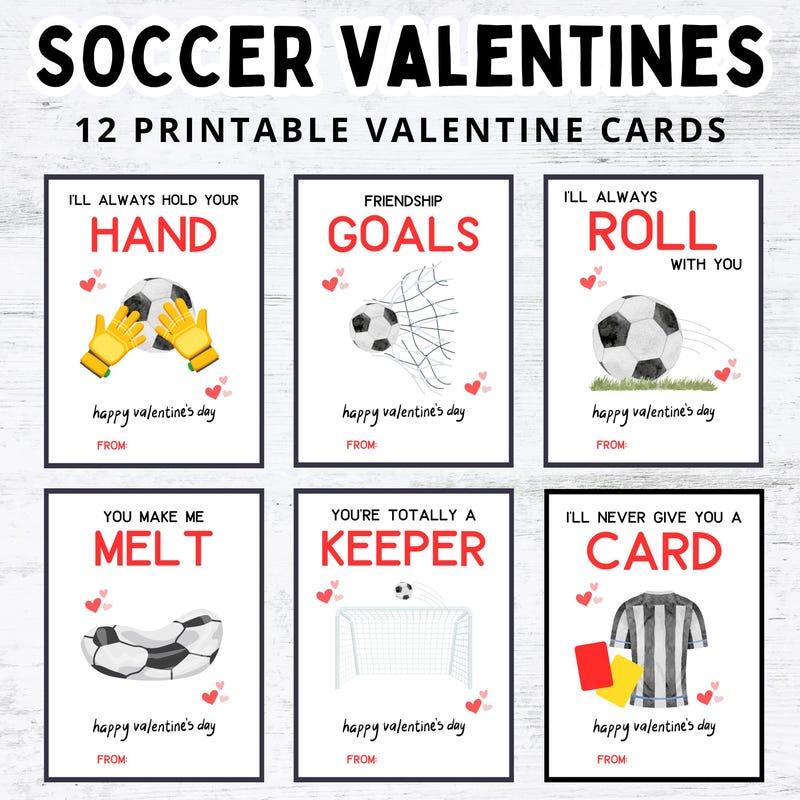 Soccer Valentine - Etsy