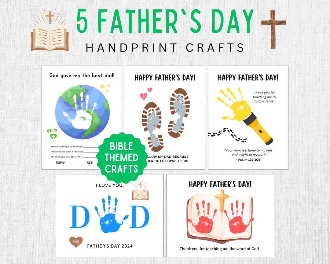 Father's Day Bible Craft | Father's Day Handprint Craft | Father's Day ...