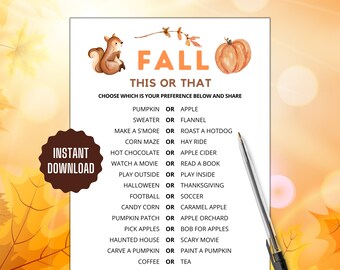 Autumn This or That Game | Fall This or That | Fall A-Z Game ...