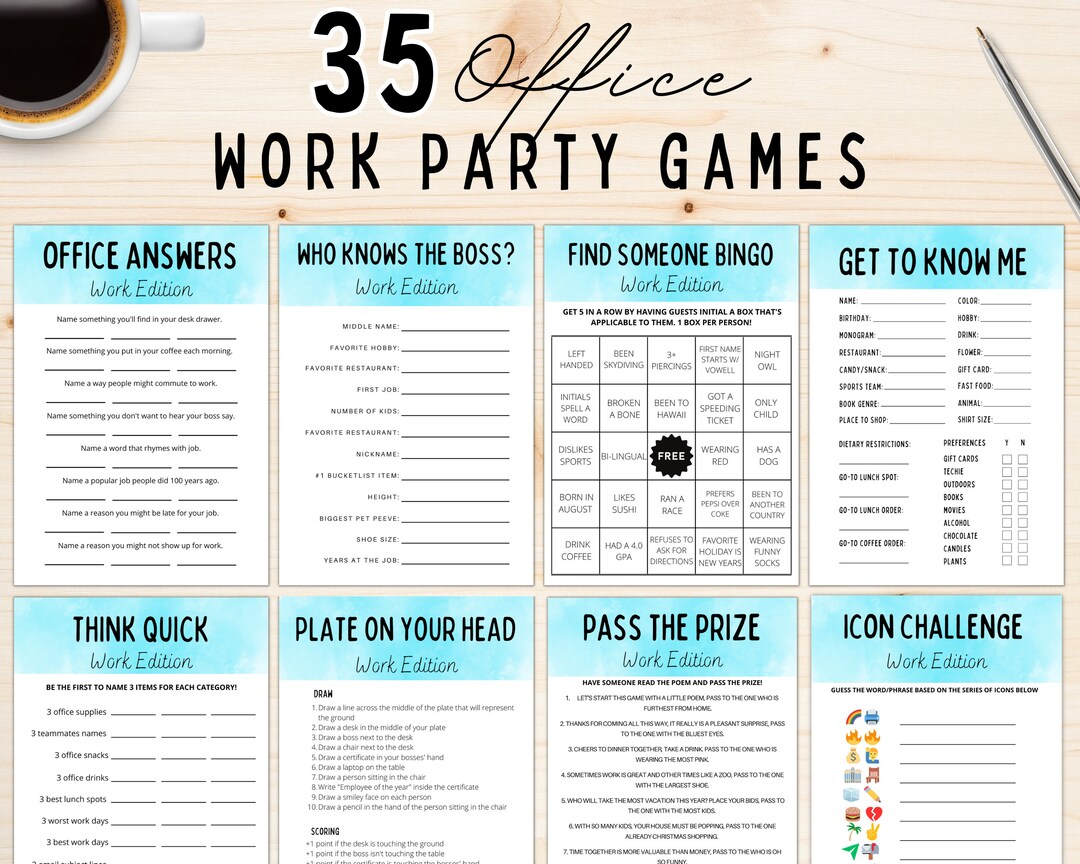 Office Party Games | Work Party Games | Staff Games | Team Meeting ...