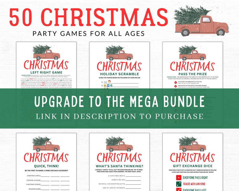 What is Santa Thinking Christmas Game | Printable Party Game (digital ...