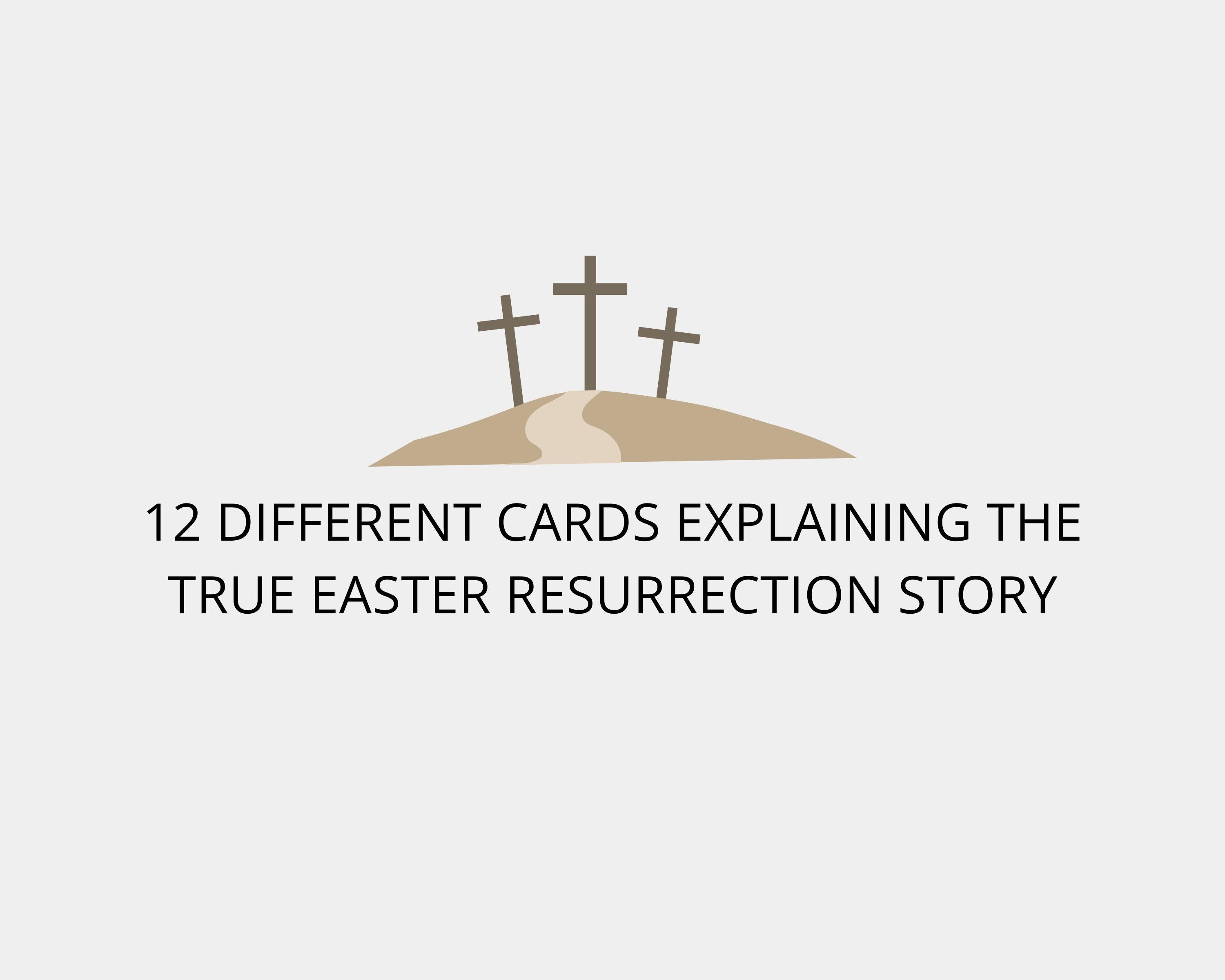 Easter Story Scripture Cards: Resurrection Bible Verse Cards (digital ...