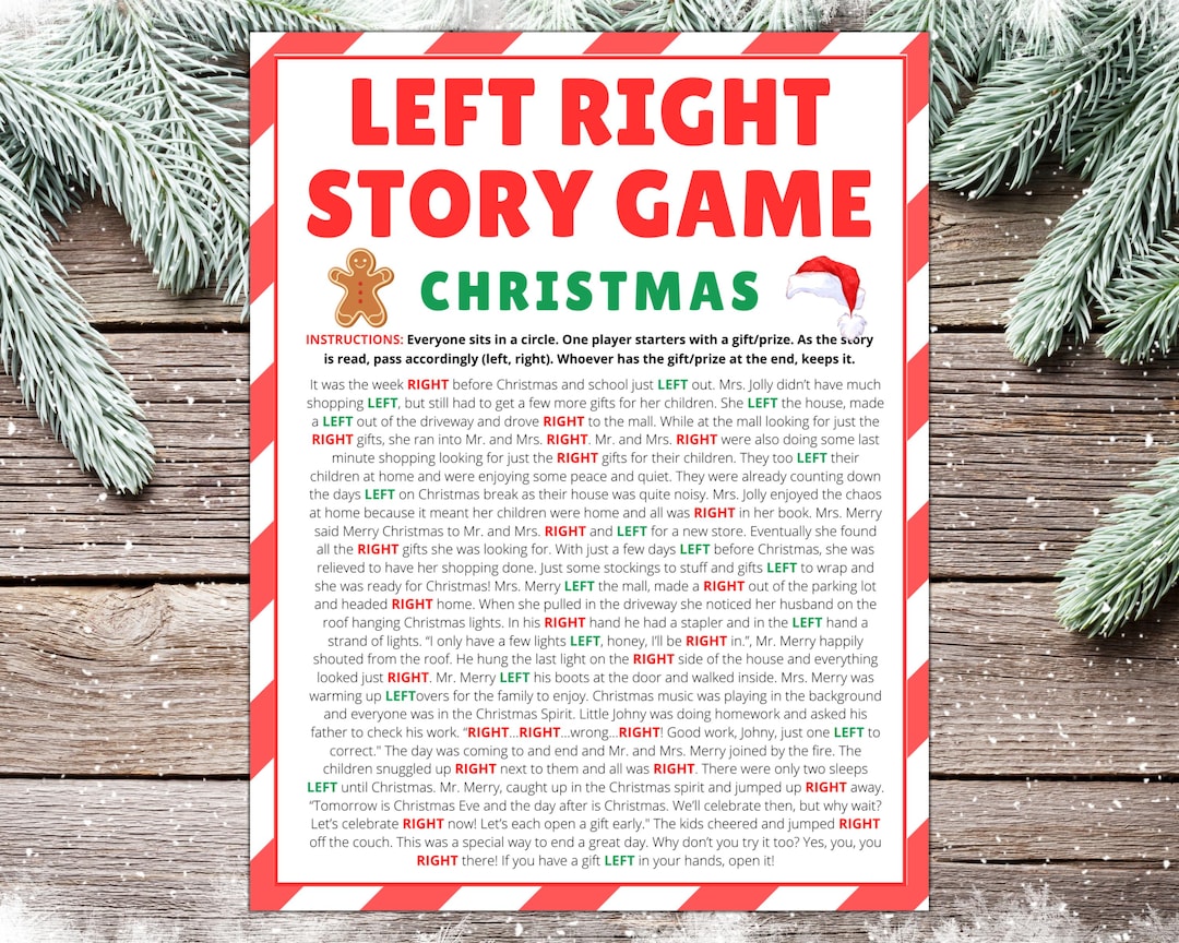 Christmas Left Right Game | Holiday Left Right Game | Christmas Party ...